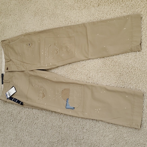 Polo Ralph Lauren | Pants | Polo By Ralph Lauren Mens Relaxed Fit Khaki Pantspatch Splash Paint ...